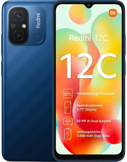 Buy Xiaomi Redmi 12C Ram 4 gb-128 gb-Carbon Gray - VN006565| MobileMasr